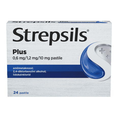 Strepsils Plus 0,6 mg/1,2 mg/10 mg pastile